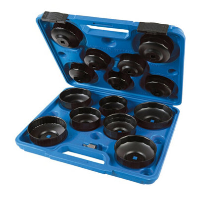 15 PIECE Oil Filter Wrench Cup Socket Set Cap Changing Tool 65mm to ...