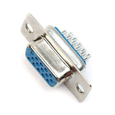 15 Pin Female D Sub VGA Socket Solder Connector Chassis Panel Mount ...