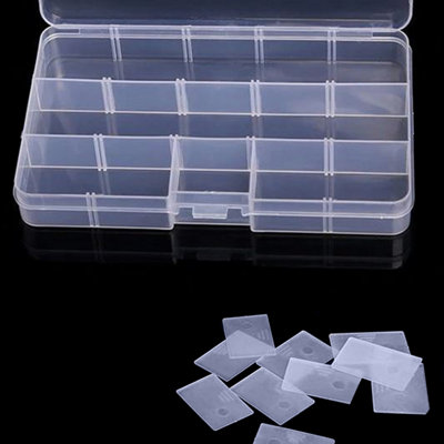 15 Slot Small Plastic Storage Box, Adjustable Divider Box