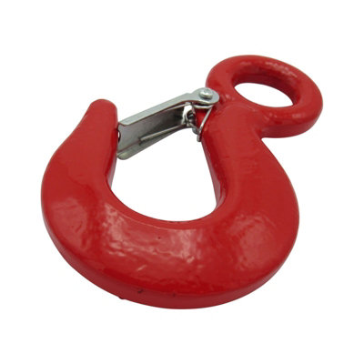 15 Ton Large Eye Hook With Safety Catch (Alloy Steel Red Lifting Tested)