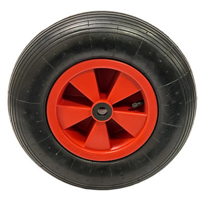 15" Wheelbarrow Wheel Pneumatic Tyre, No Bearings, 200kg Load Capacity ...