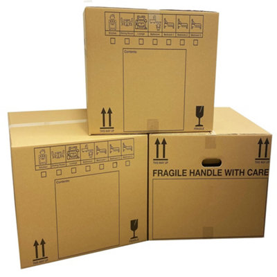 15 x Extra Large Size (21x21x16") Strong Printed Tick List Cardboard ...