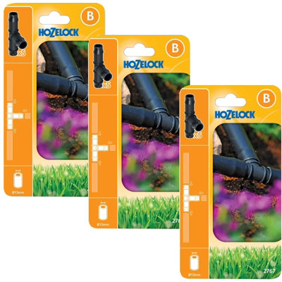 15 x Hozelock 2767 T Tee 3 Way Connector 13mm Micro Irrigation Garden ...
