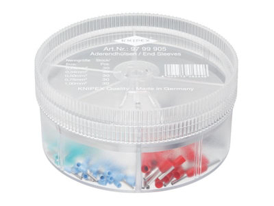 150 Piece Insulated Wire Ferrules Set with Convenient Dispenser Box for ...