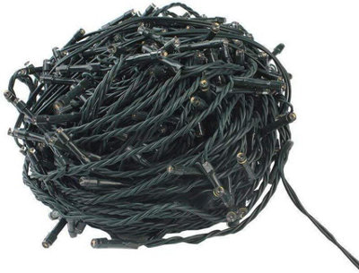 1500 LEDs Warm White Compact Lights Green Cable with 8 Effects ...