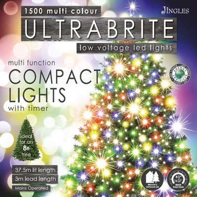 1500 Multi-Coloured LED Multi-Function Ultra Bright Christmas Compact ...