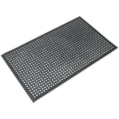 1500 x 900mm Anti-Fatigue Rubber Workshop Mat - Durable Non-Slip Floor ...