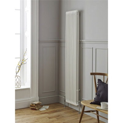 1500mm (H) x 425mm (W) - White Vertical Radiator (New Yorker Classic ...