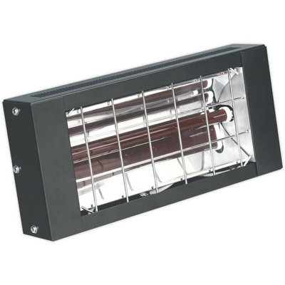 1500W Infrared Quartz Electric Heater - Wall Mounted - 1m Power Cable ...