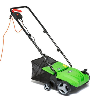 1500W Lawn Scarifier & Aerator 35L Grass Dethatch Rake Moss Remover 10m ...