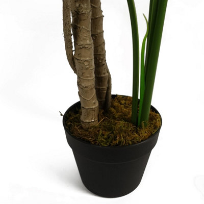 150cm (5ft) Luxury Monstera Plant Black Pot - Artificial Faux Plant ...