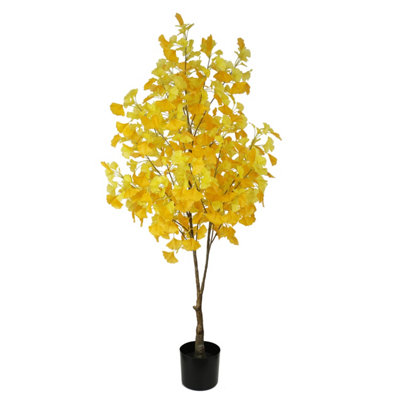 150cm Artificial Ginkgo Tree Indoor Artificial Potted Plant | DIY at B&Q