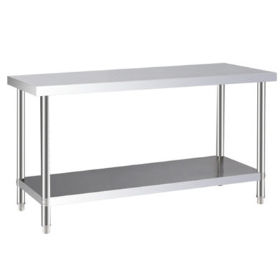 150cm Commercial Stainless Steel Kitchen Work Table Catering Food Prep ...