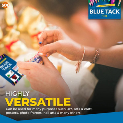 150g Blue Tack for Walls No Mark - Multipurpose Reusable Adhesive Putty ...
