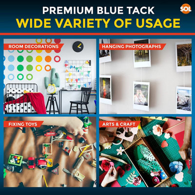 150g Blue Tack for Walls No Mark - Multipurpose Reusable Adhesive Putty ...