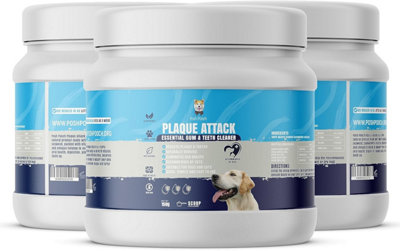 150g Plaque Attack 100% Natural Plaque, Tartar Remover For Dogs & Cats Teeth With Bad Breathe ...