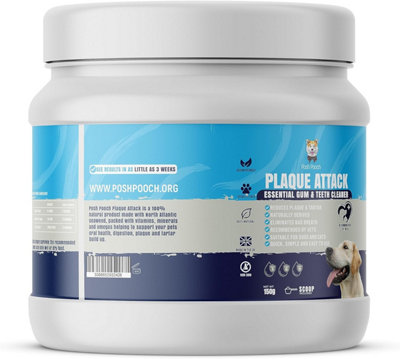 150g Plaque Attack 100% Natural Plaque, Tartar Remover For Dogs & Cats ...