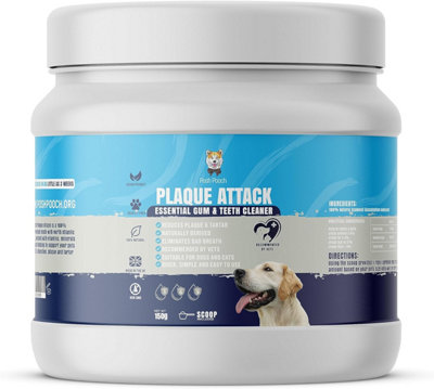 150g Plaque Attack 100% Natural Plaque, Tartar Remover For Dogs & Cats ...