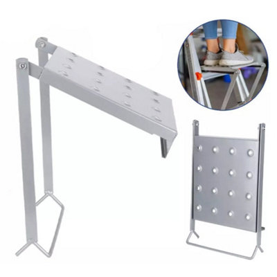 150kg Folding Ladder Stair Step Work Bench Standing Platform Ladder ...