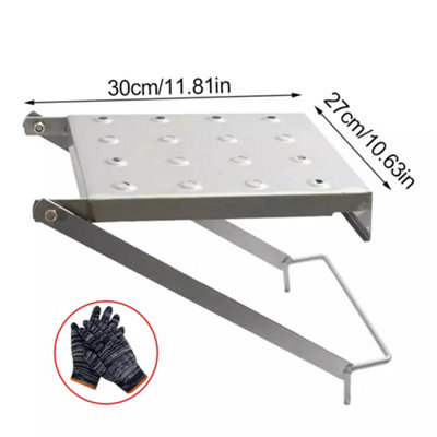 150kg Folding Ladder Stair Step Work Bench Standing Platform Ladder ...