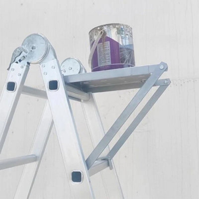 150kg Folding Ladder Stair Step Work Bench Standing Platform Ladder ...