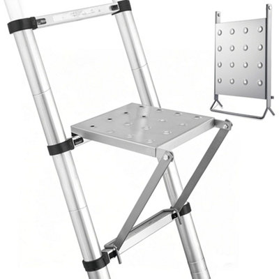 150kg Folding Ladder Stair Step Work Bench Standing Platform Ladder ...
