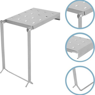 150kg Folding Ladder Stair Step Work Bench Standing Platform Ladder ...