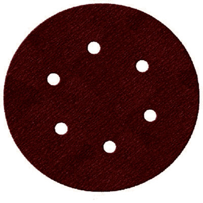 150mm 6-hole P320 Aluminium oxide hook and loop back sanding discs ...