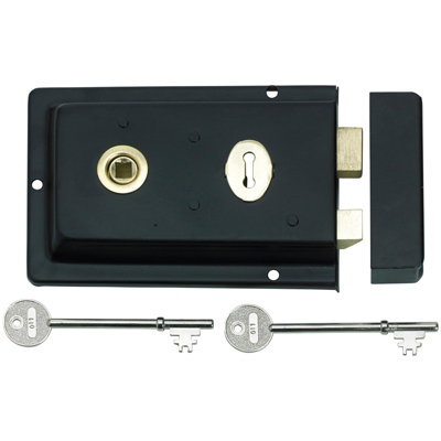 150mm 6" x 4" No.23/G Double Handed Rim Locks - PREPACKED | DIY at B&Q