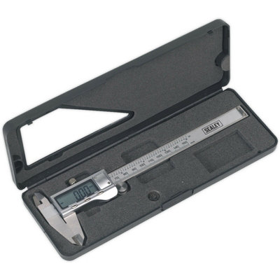 150mm Digital Vernier Calipers - Hardened & Tempered - LCD Display - Case