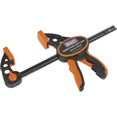 150mm Heavy Duty Quick Bar Clamp with Spreader Function and Ergonomic Grip