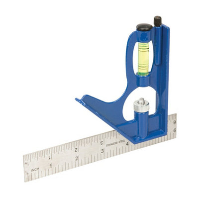 150mm Mini Combination Set Square Rule Spirit Level Metric Imperial