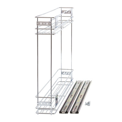 150mm Pull Out Wire Basket Kitchen Larder Base Unit Cupboard Drawer Storage | DIY at B&Q