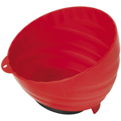 150mm Red Magnetic Screw Collector Bowl for Nuts, Bolts and Washers