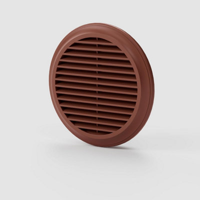 150mm Terracotta Fixed Blade Vent Grille for Wall or Soffit Ducting ...