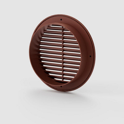 150mm Terracotta Fixed Blade Vent Grille for Wall or Soffit Ducting ...