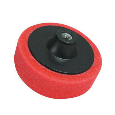 150mm x 50mm Polishing Sponge Red M14 x 2 Thread For Sanders Polishers ...