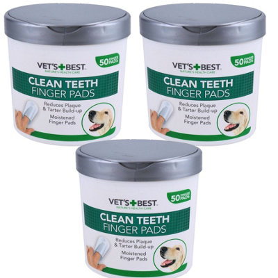 150PK Dog Pet Teeth Tooth Cleaning Finger Pads Wipes Plaque Tartar Remover