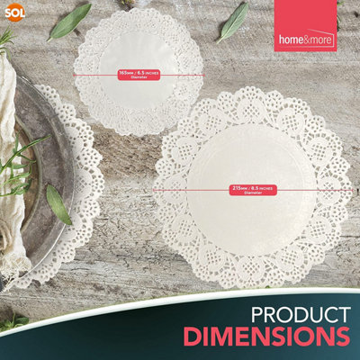 150pk Round Paper Doilies - 8.5 Inches & 6.5 Inches - Doilies Lace ...