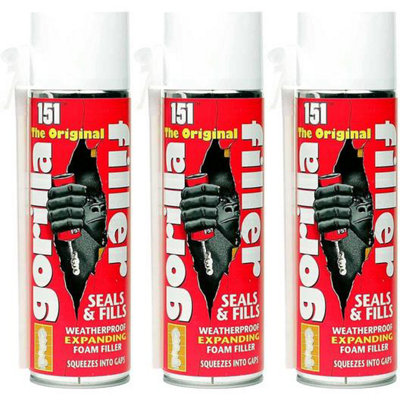 151 Gorilla Filler Expanding Foam 500ml (Pack of 3)