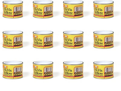 151 Hi Vis Yellow Warning Paint - 180ml (Pack of 12)