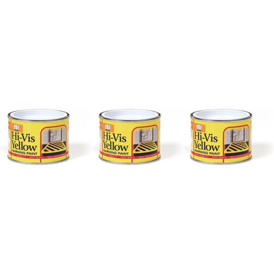 151 Hi Vis Yellow Warning Paint - 180ml (Pack of 3)