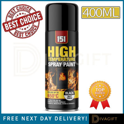 151 High Temperature Black Matt Paint 400ml Heat Resistant Paint for ...