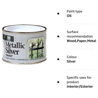 151 Metallic Paint 180ml Silver