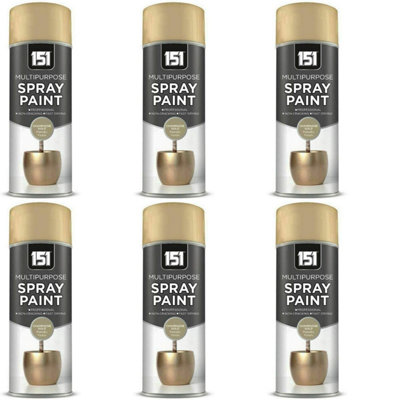 151 Multi Purpose Paint Champagne Gold Metallic Finish 400ml (Pack of 6)