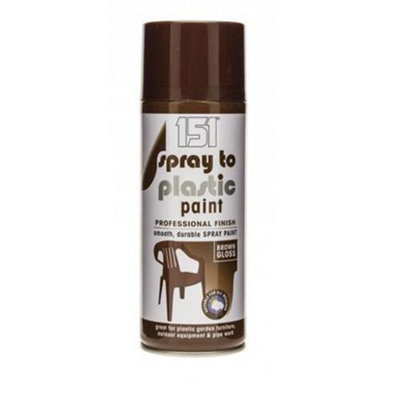 151 Paint Spray to Plastic Brown Gloss 400ml (Spray) - Pack of 4 | DIY ...