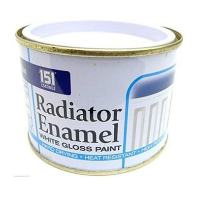 151 Radiator Enamel White Gloss Paint - 180ml (Pack of 3) | DIY at B&Q