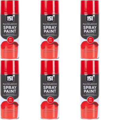 151 Red Gloss Multi-Purpose Paint 400ml (Pack of 6) | DIY at B&Q