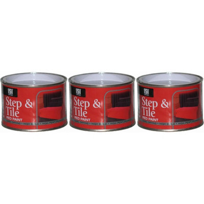 151 Step & Tile Red Paint 180ml (Pack of 3) | DIY at B&Q