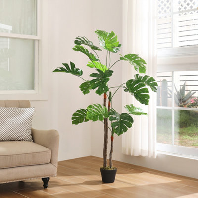 155cm H Artificial Monstera Deliciosa Tree in Pot Decoration for Living ...